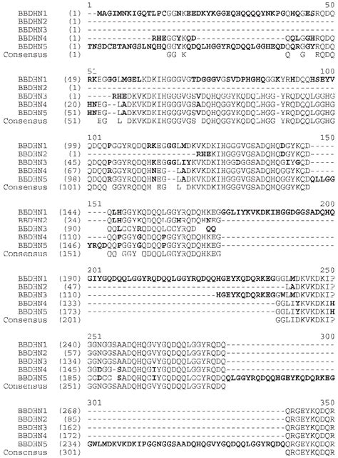 Comparison And Best Alignment Of The Predicted Protein Sequences Of