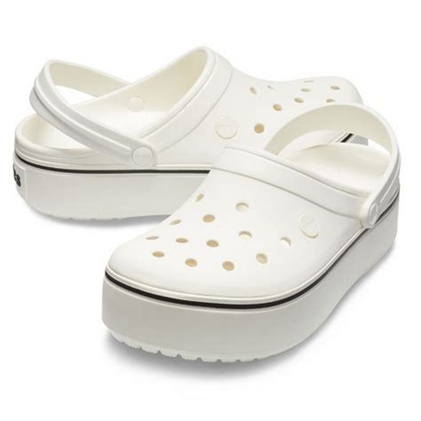 Crocs Crocband Platform Clog White Женские Сабо Крокс Крокбенд Платформ ...