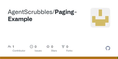 Github Agentscrubblespaging Example