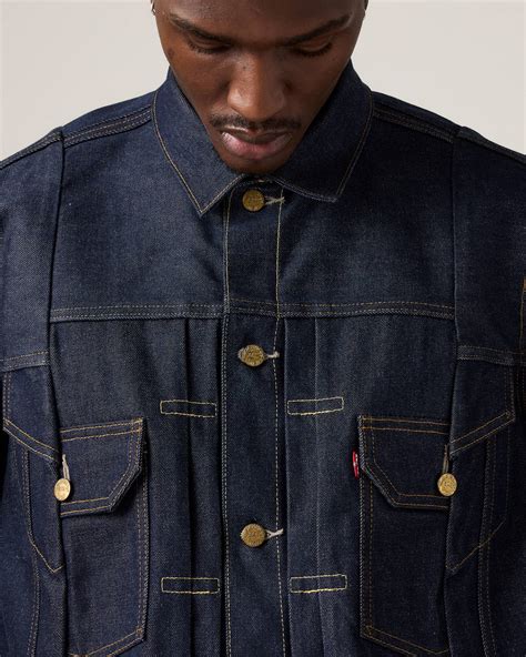 Levis® X Sacai Mens Denim Jacket Dark Wash Levis® Us