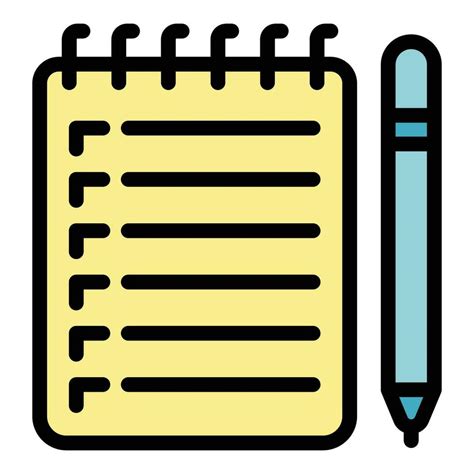 Notepad Icon Vector Flat Vector Art At Vecteezy