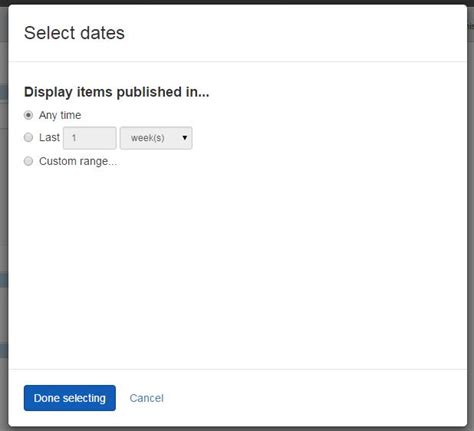 timespan selector sitefinity cms develop with mvc