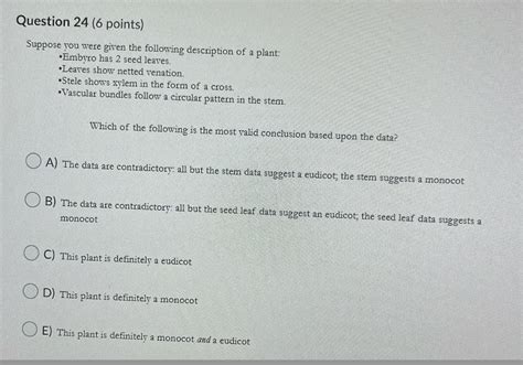 Solved Question 24 6 Points Suppose You Were Given The