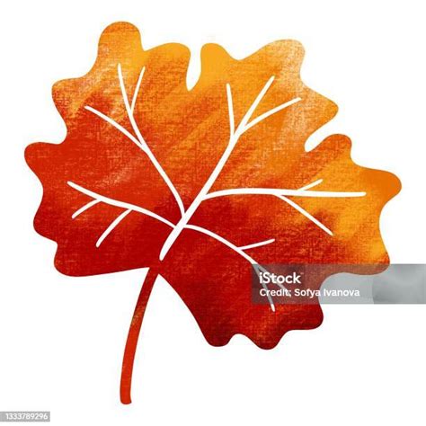 수채화 손 그리기 추상적 인 가을 레드 오렌지 옐로우 리프 실루엣 포스터 인쇄 카드 엽서 결혼식 초대장 생일 축제 상점 직물 섬유에 사용 10월에 대한 스톡 벡터 아트 및