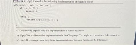 Solved Problem Pt Consider The Following Chegg Com