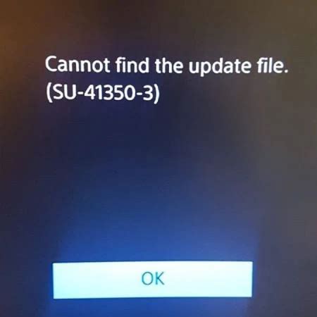 Cannot Find The Update File SU Fixed By Experts PS Storage