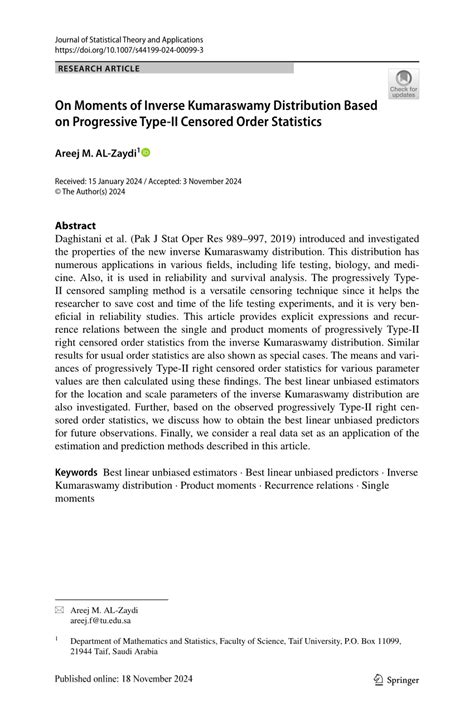 Pdf On Moments Of Inverse Kumaraswamy Distribution Based On Progressive Type Ii Censored Order