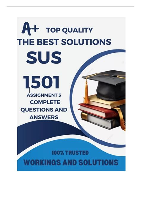 Sus1501 Assignment 3 Complete Answers Semester 2 2024 Sus1501