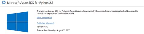 Azure For Python Sdk