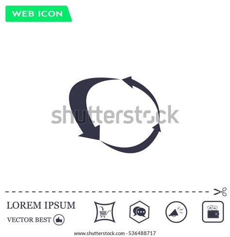 Arrow Circle Icon Cycle Loop Roundabout Stock Vector Royalty Free 536488717 Shutterstock