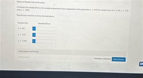 Solved Impact Of Sample Size On Accuracy Compute The