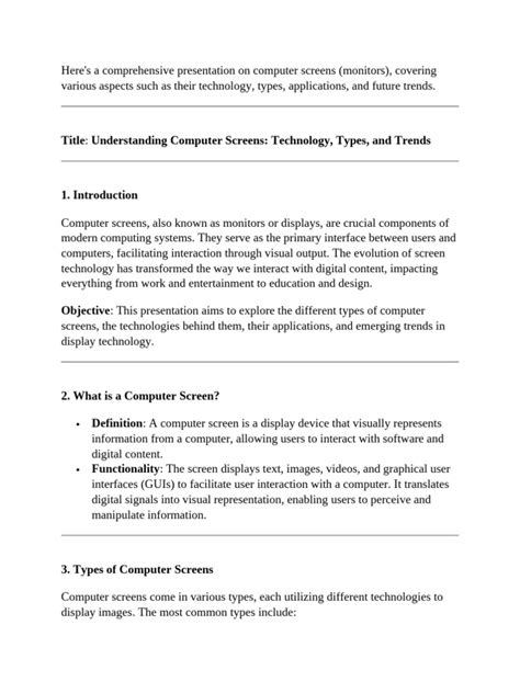presentation computer screen pdf computer monitor liquid crystal