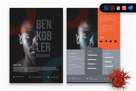 Ui And Ux Deigner Cv Resume Graphic By 3djagan · Creative Fabrica