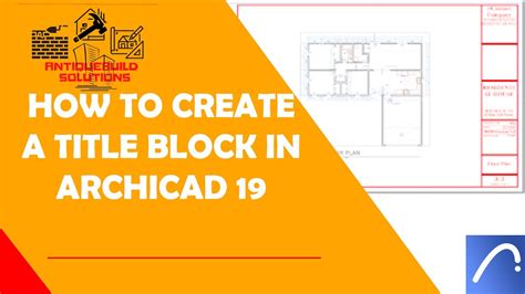 How To Set Up A Title Block In ArchiCAD 19 YouTube