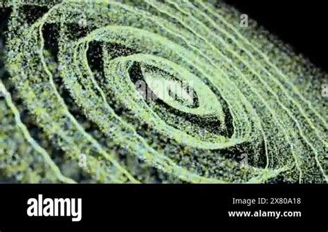 Animated Rotating Circular Dots In Swirl Pattern Futuristic Cyber Background Sci Fi Circular