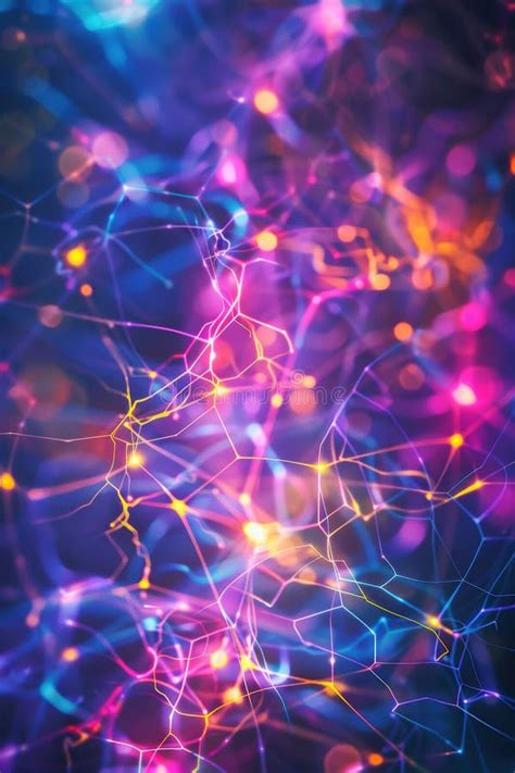 Abstract Glowing Neural Connections Symbolizing Meditation And Mind