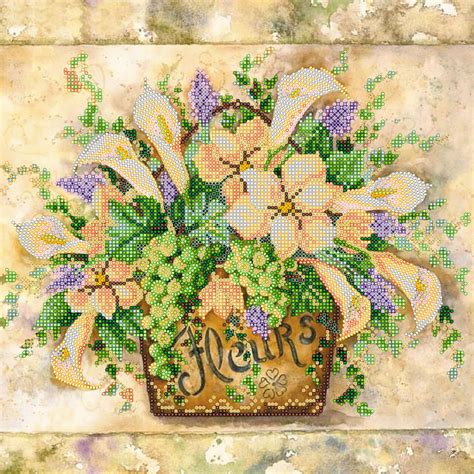 Схема для Вишивання Бісером на Натуральному Художньому Холсті Прозорість Акварелі — Купить