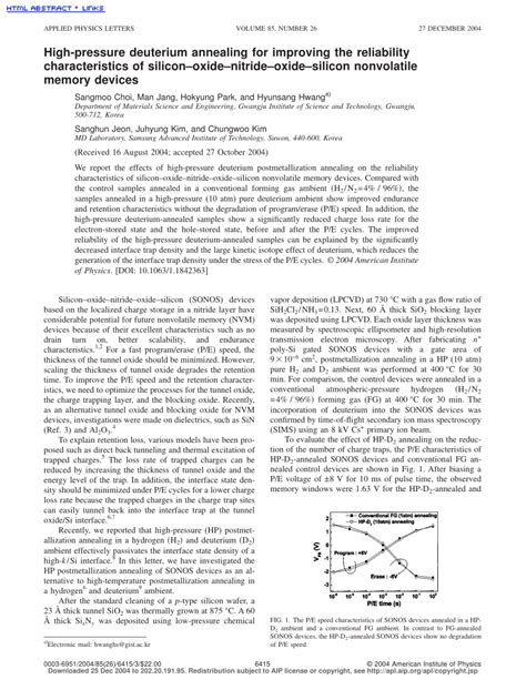 pdf high pressure deuterium annealing for improving the reliability