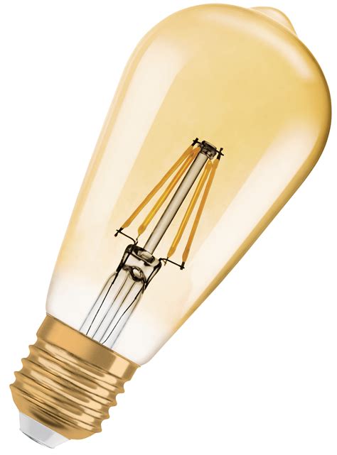 Osr Osram Vintage Led Dim Cl Edison W E Gold At Reichelt Elektronik