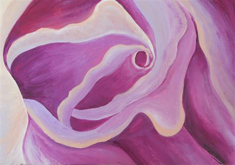 Original Painting Erotic Floral Beautiful Pink Purple Etsy