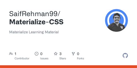 Github Saifrehman99materialize Css Materialize Learning Material