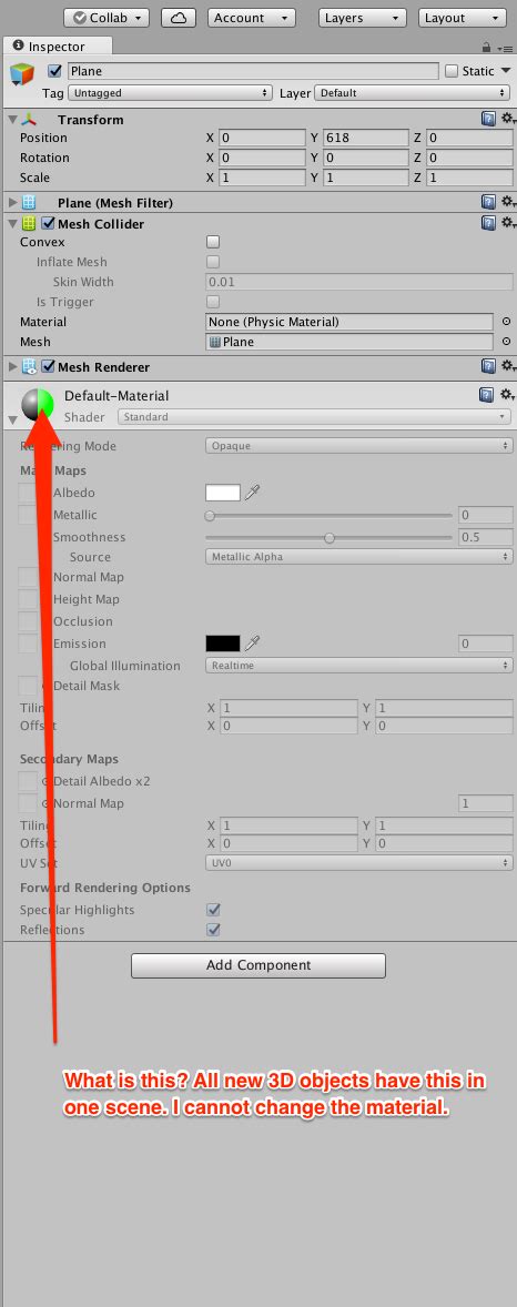 Cannot Add Material To New 3d Objects Unity Engine Unity Discussions