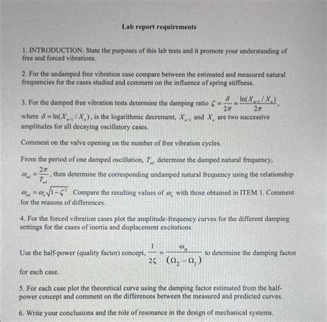 Solved 3 For The Damped Free Vibration Tests Determine The