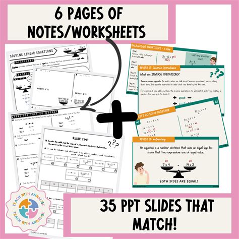 Bundle Solving Two Step And Three Step Equations Powerpoint And