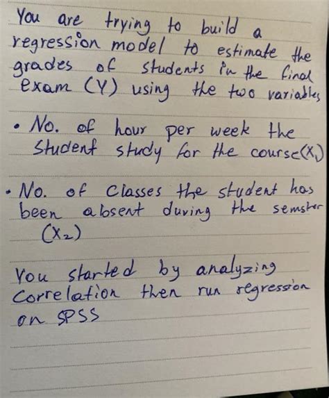 Solved You Are Trying To Build Regression Model To Estimate