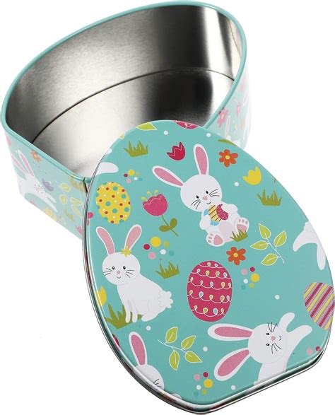 Healifty Easter Candy Box Tin Easter Eggs Decorative