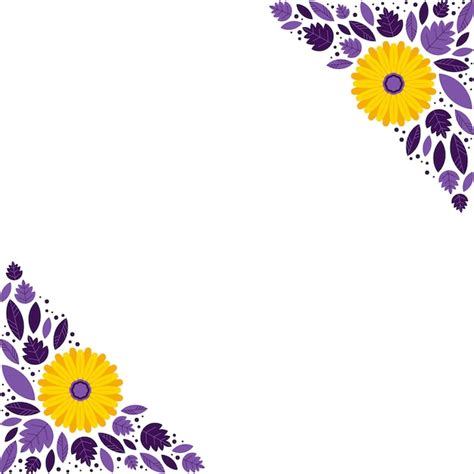 Premium Vector Flowers Border