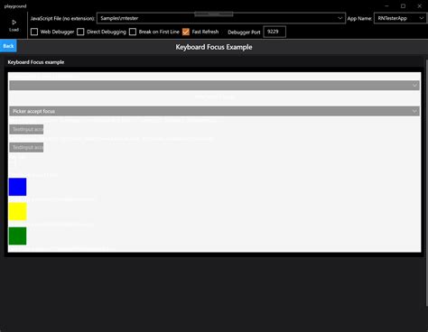 windows custom rntester pages do not work well in dark mode · issue