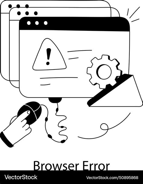 Browser Error Royalty Free Vector Image Vectorstock