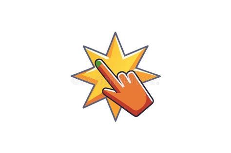 Cartoon Hand Cursor Clicking With Vibrant Splash Effect Concept Of Interaction And Digital