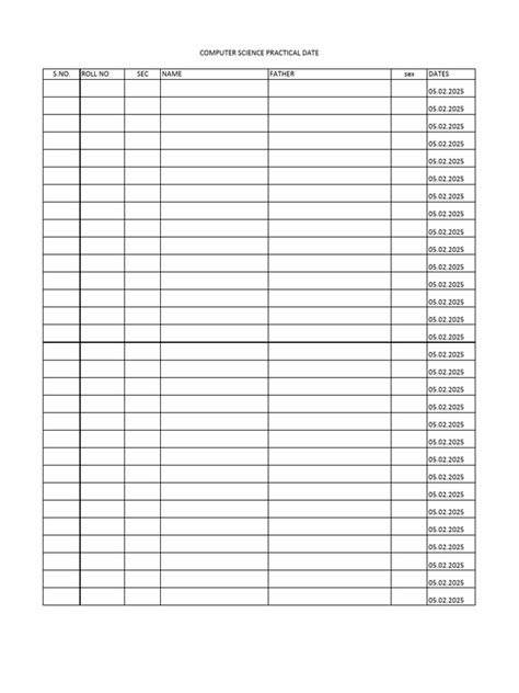 Computer Science Practical Date Pdf