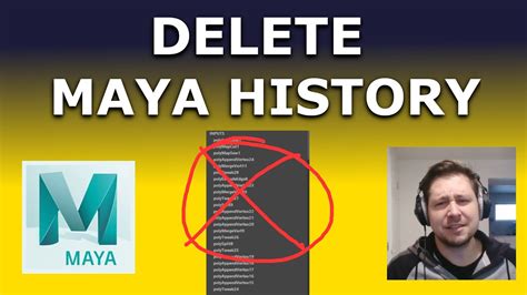 How To Delete And Turn Off Construction History In Maya Youtube