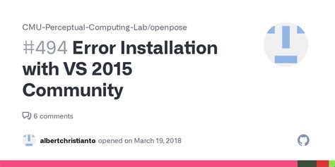 Error Installation With Vs Community Issue Cmu Perceptual Computing Lab Openpose