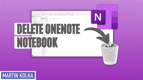 How To Delete A Onenote Notebook Youtube