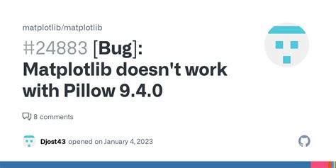 Bug Matplotlib Doesnt Work With Pillow 940 · Issue 24883