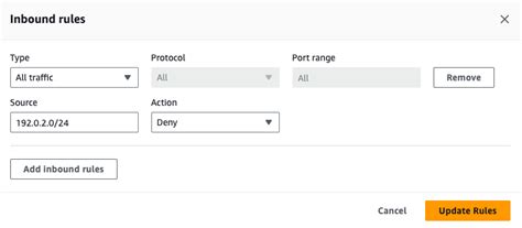 centrally manage vpc network acl rules to block unwanted traffic using