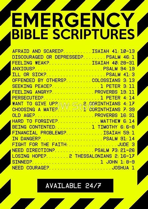 Emergency Bible Scriptures