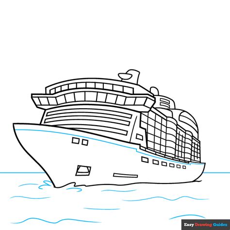 How To Draw A Cruise Ship Really Easy Drawing Tutorial