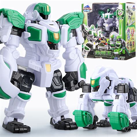 迷你特工队兽王力量儿童变形机甲机器人特攻队金刚男孩玩具金刚王 虎窝淘