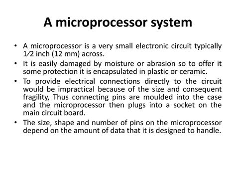 PPT MICROPROCESSOR PowerPoint Presentation Free Download ID