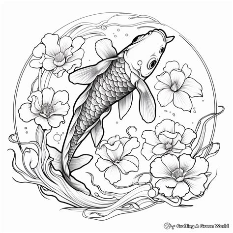 Adult Koi Coloring Pages Free And Printable