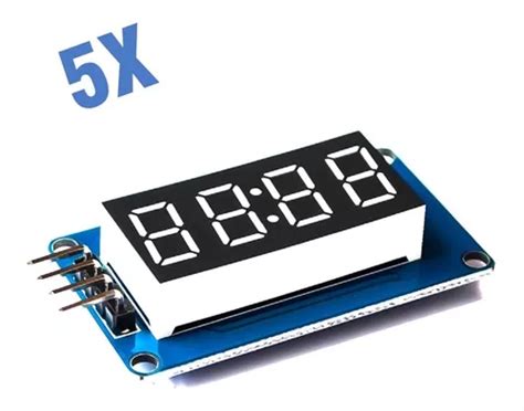 5x modulo display 4 digitos tm1637 relógio serve arduino mercadolivre