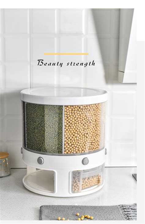 플라스틱 회전식 쌀 저장 용기 의 고품질 플라스틱 회전식 쌀 저장 용기