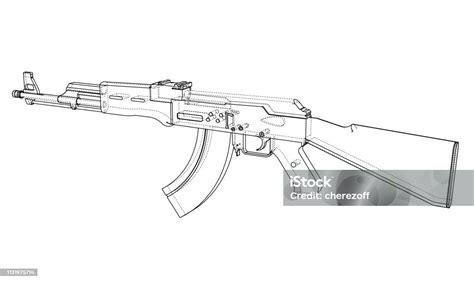 기관총 3d의 벡터 렌더링 3차원 형태에 대한 스톡 벡터 아트 및 기타 이미지 3차원 형태 강철 군사 Istock