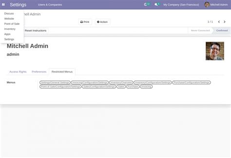 Complete Guide Of Odoo User Menu Restrictions Restrict Menus In Odoo