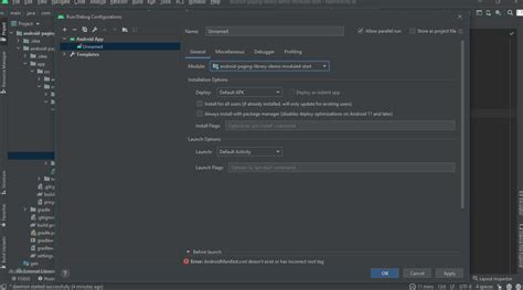 Android Rundebug Configuration Errors Stack Overflow
